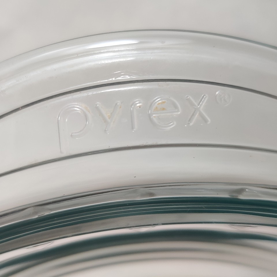 Vintage Pyrex 2229 Blue Tint Glass 9.5 in/24 cm Pie Dish/Plate Handles ...