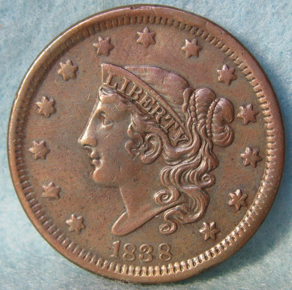 1838 Coronet Head Large Cent High Grade Old US Coin #631 | eBay