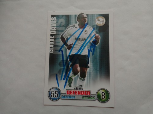Originale Firmata a Mano Claude Davis Derby County FC Match Attax 2007 ...