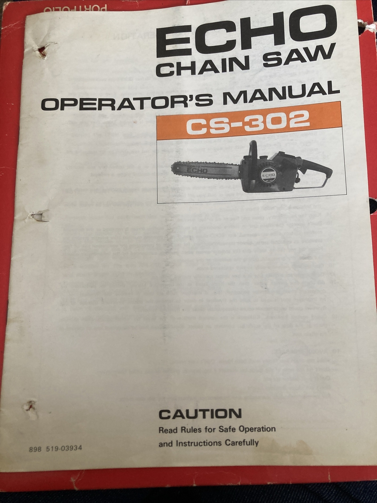 Echo Cs-302 Chainsaw Operators Manual Chain Saw | eBay