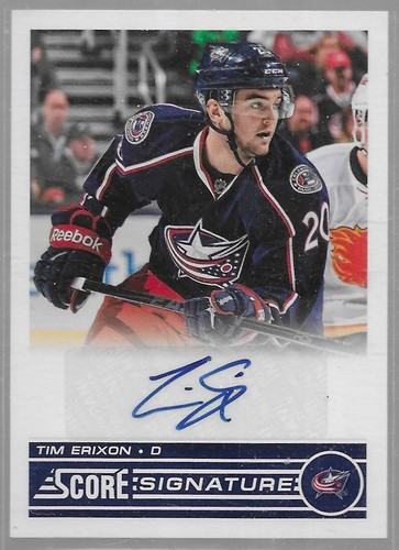 2013-14 Panini Rookie Anthology - Score Signatures #SS-TER Tim Erixon ...