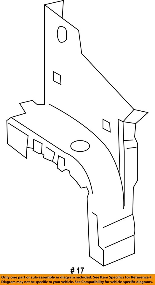 GM OEM 11-19 Cascada Fender Structural Components Rails-Front Reinf ...