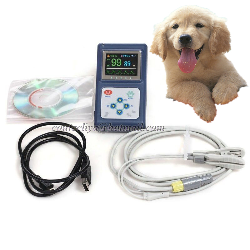CONTEC Veterinary Pulse Oximeter CMS60D-VET with Tongue SpO2 Probe+USB ...