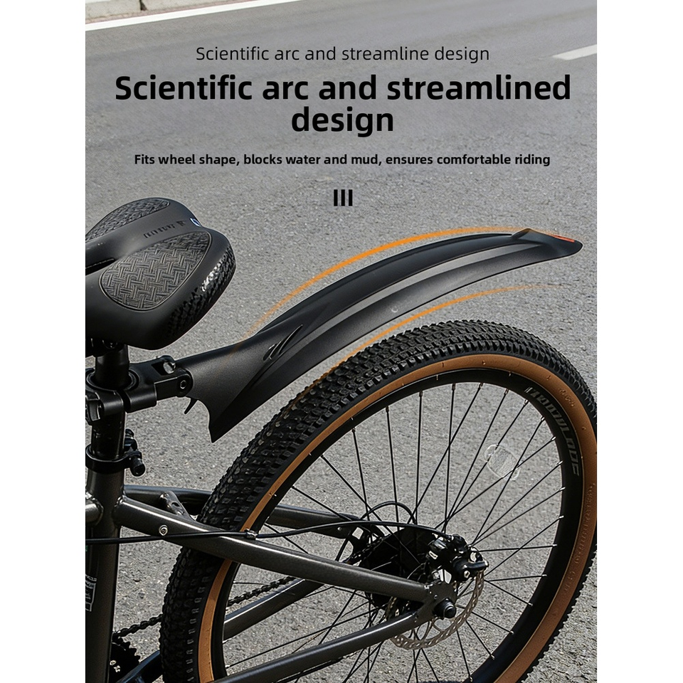 Bike Mudguard Tool-free Installation Adjustable Angle Streamlined Shape ...