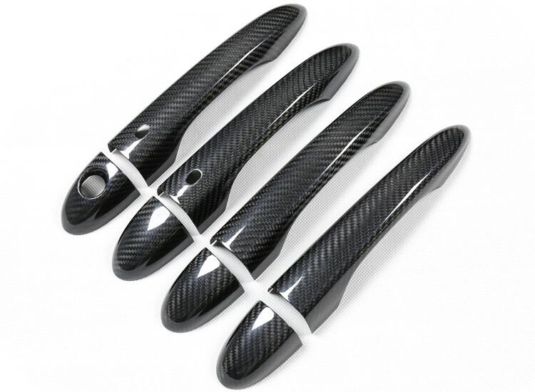 LHD Real Dry Carbon Fiber Keyless Door Handle Cover Fits 16-22 Giulia ...