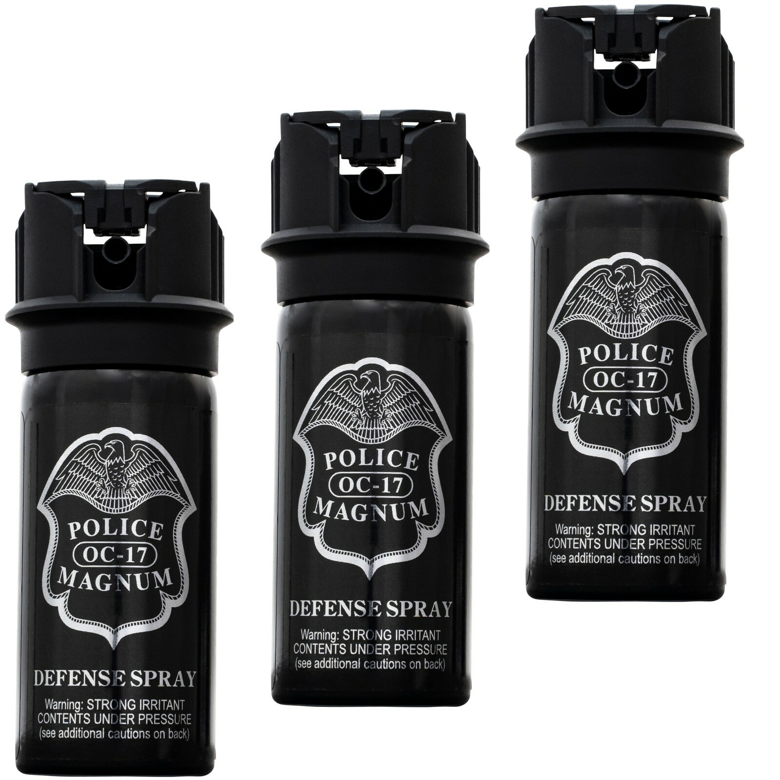 3 POLICE MAGNUM Pepper Spray Self Defense 2oz FlipTop Fogger Security ...