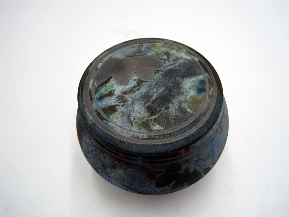 1994 Signed Modernist Robert Graydon Raku Art Studio Pottery Covered ...