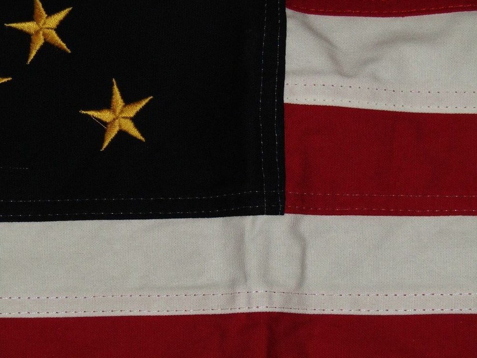 COTTON Union Cavalry Guidon 2x3 ft Embroidered Flag Civil War 35 Star ...