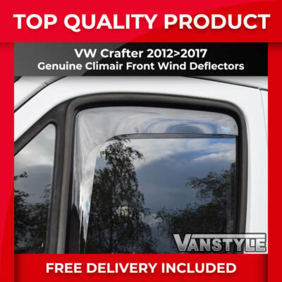 FITS VW CRAFTER 12>17 GENUINE CLIMAIR FRONT WIND DEFLECTORS TOP QUALITY ...