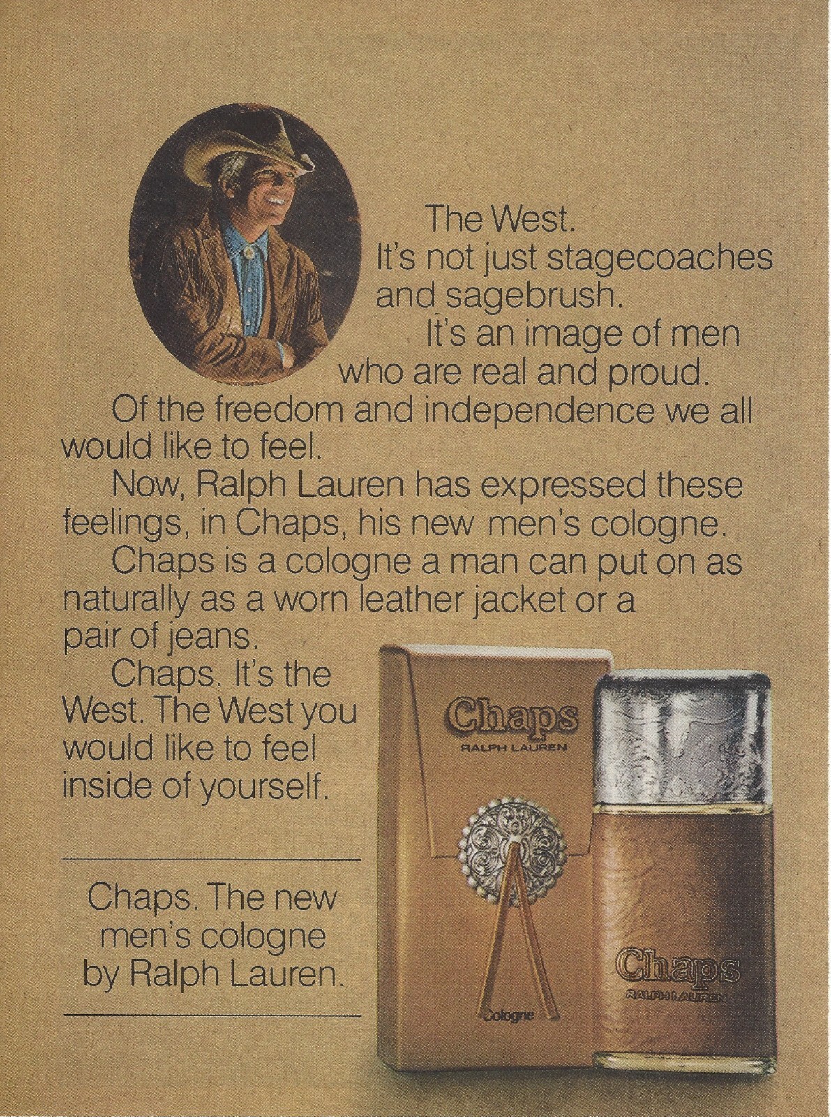 1980 Ralph Lauren Chaps Cologne vintage PRINT AD 80's Advertisement | eBay