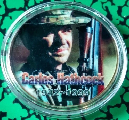 USMC SNIPER CARLOS HATHCOCK WHITE FEATHER COLORIZED ART ROUND CHALLENGE ...