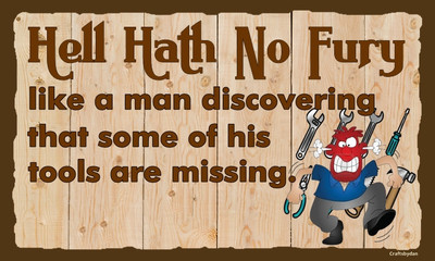 (Missing Tools) WALL DECOR, RUSTIC, PRIMITIVE, HARD WOOD, SIGN, PLAQUE ...