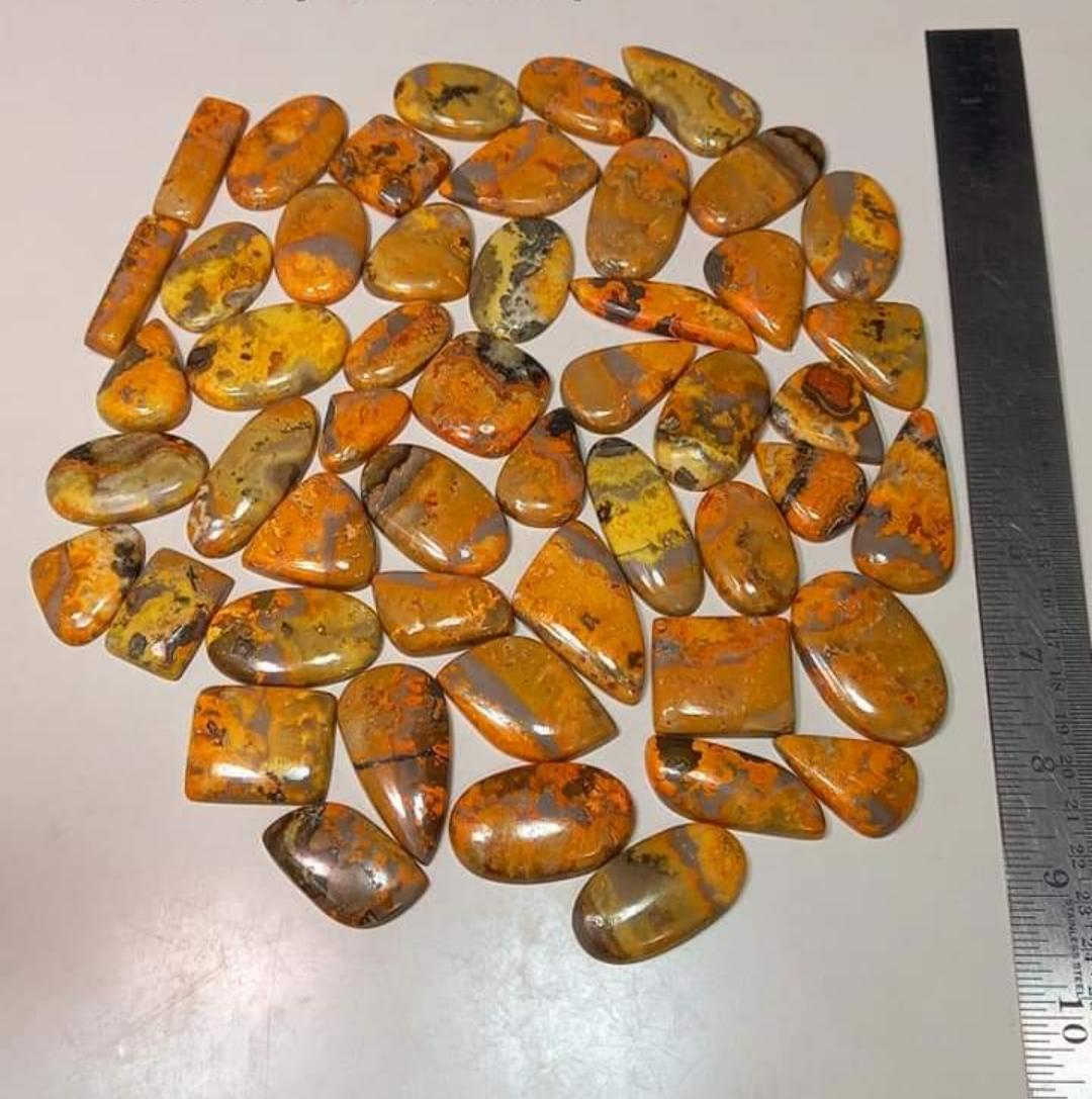 100Cts Natural Bumble Bee Jasper Gemstone Cabochon Wholesale Semi ...