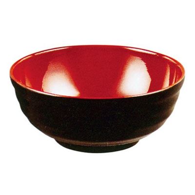 Japanaese Red & Black Melamine Plastic Ramen Udon Noodle Bowl 200x88mm ...