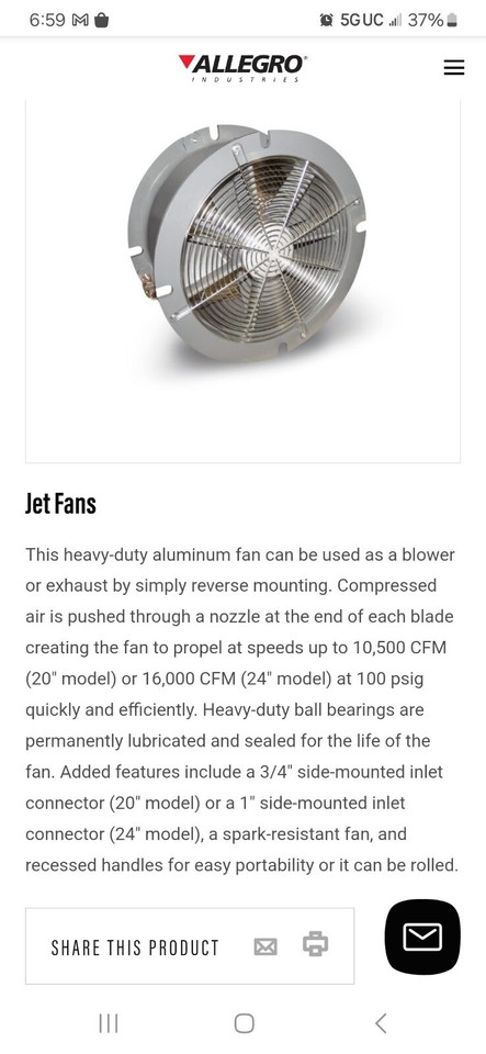 Allegro Industries 9518-20 Jet Fan Air Mover | eBay