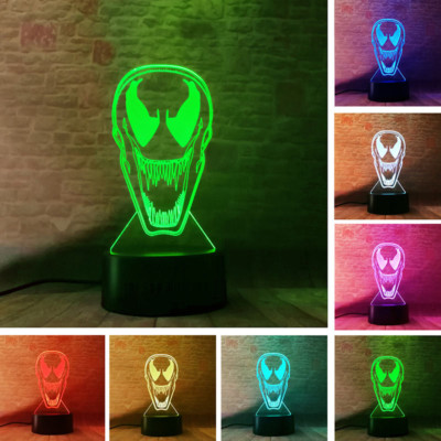 Venom Agents 3D LED Illusion Nightlight Fairy Light Desk Lamp | eBay