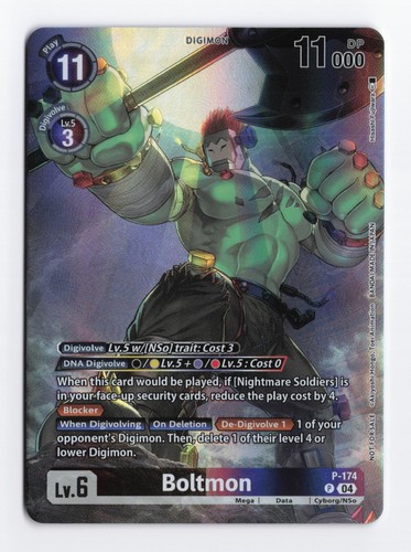 Boltmon P-174 Promo Box Topper Update Pack Release Booster 2.5 Digimon ...