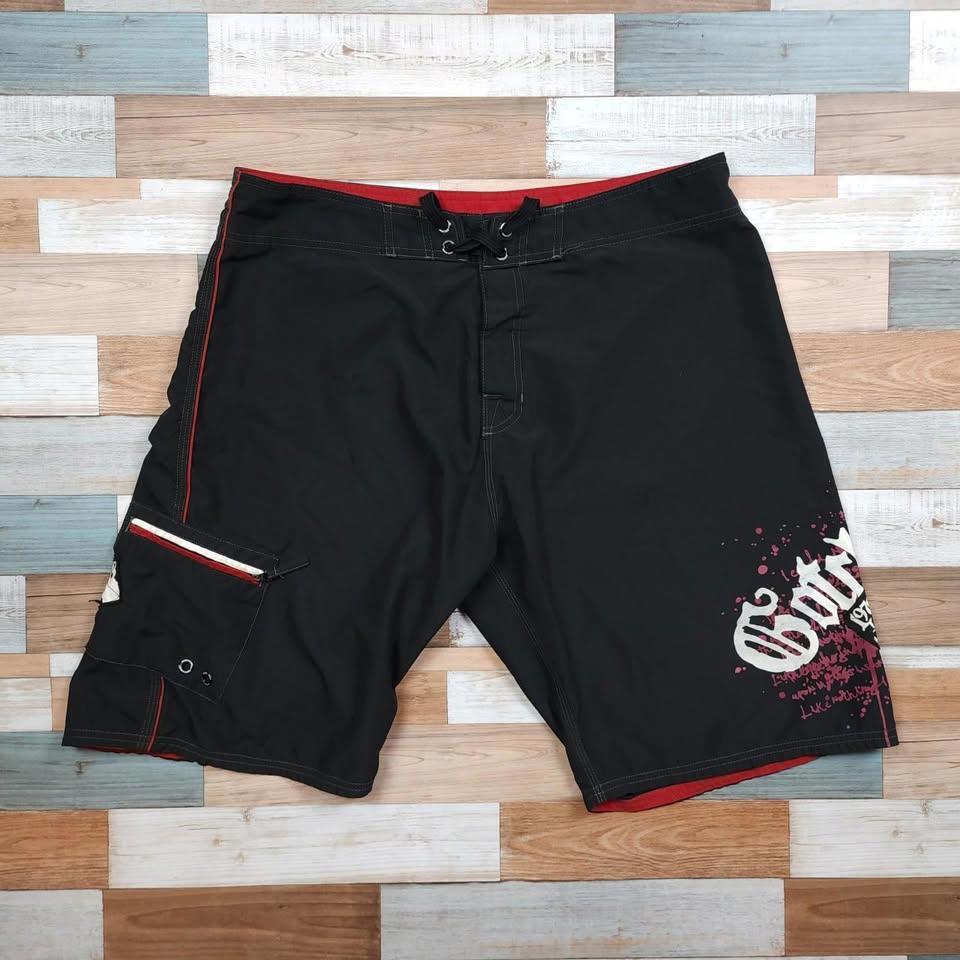 Vintage Gotcha 1978 Graphic Print 22" Board Swim Shor… - Gem