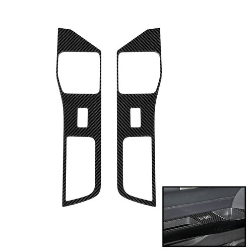 Car Rear Window Lift Control Panel Carbon Fiber Trim For 2020-2023 Ford ...
