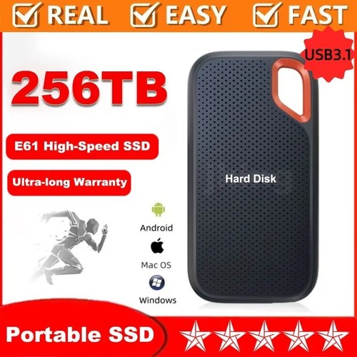 Portable Drive 4 TB External Hard Drive Classic Black -FOR PC Laptop ...