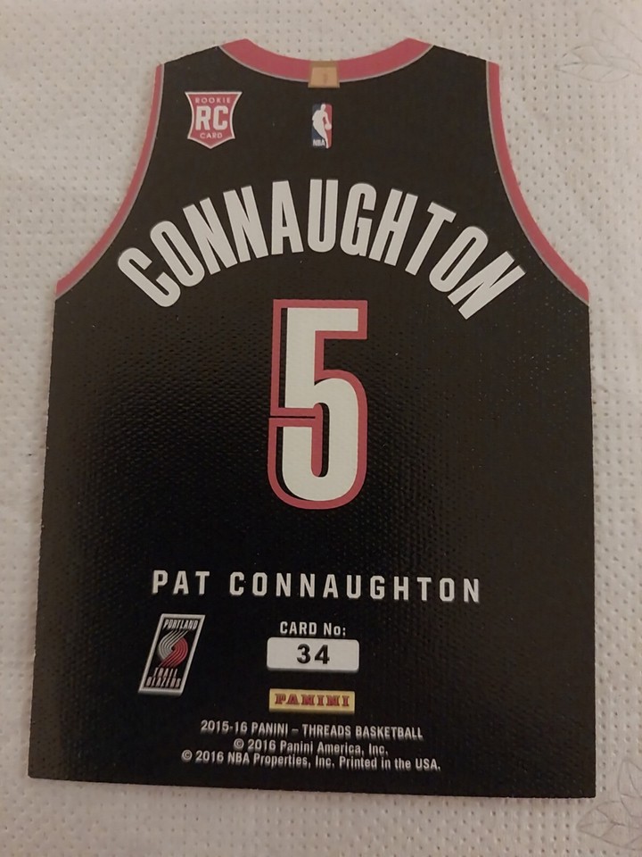 2015-16 PAT CONNAUGHTON PANINI THREADS NBA ROOKIE CARD RC #34 BLAZERS ...