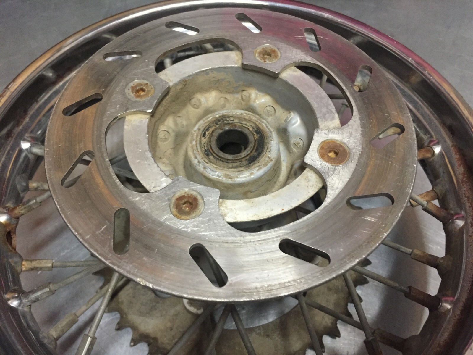 HM CRX 50 HONDA MOTORI ORIGINAL OEM COMPLETE REAR WHEEL / RIM CRX50 💥 ...