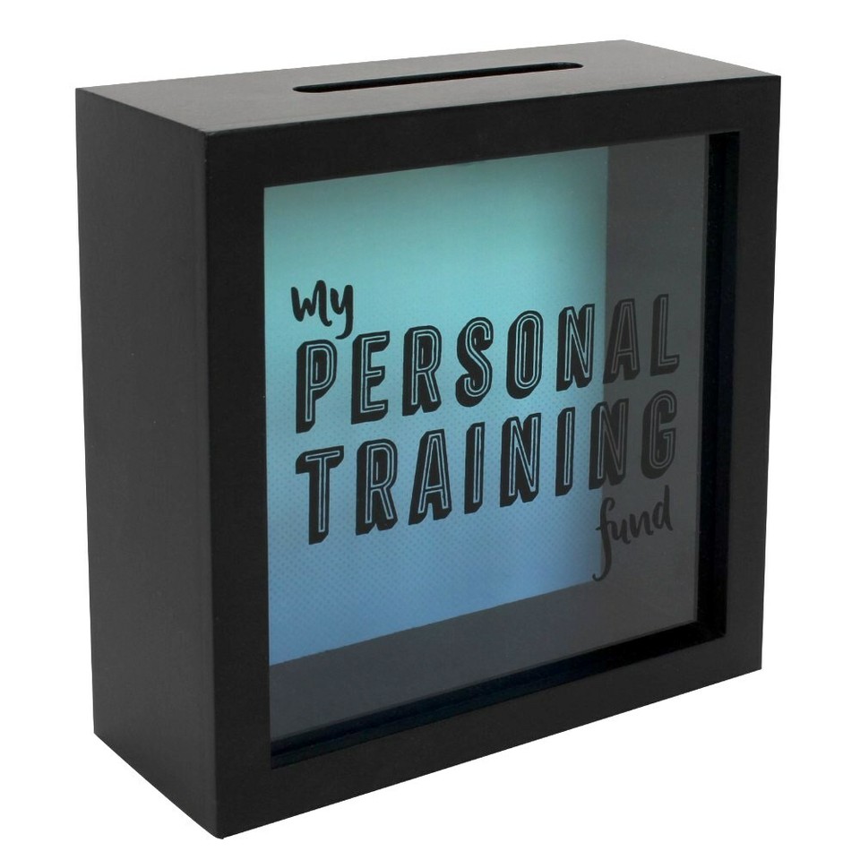 Wooden Money Box Frame Glass Coins Notes Savings Piggy Bank Ceramic ...