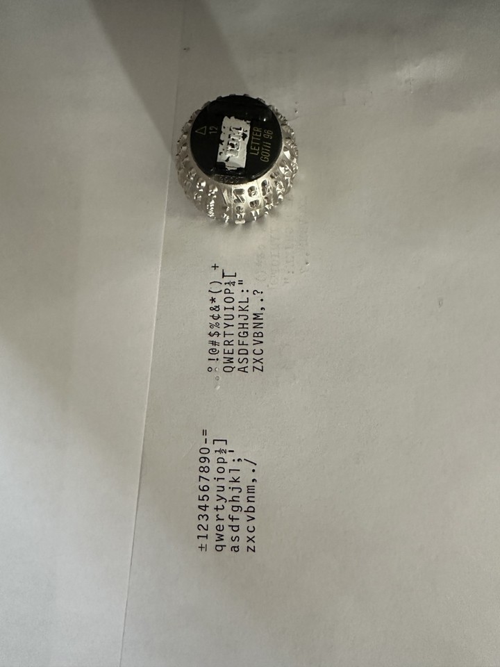 IBM Selectric III part Element LETTER GOTHIC 12P # 1352929 USED IBM ...