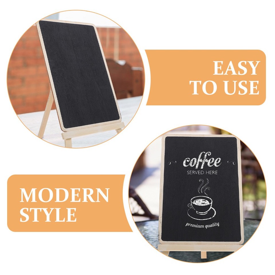 4 Pcs Small Wooden Chalkboard Sign Desktop Message Board for Table ...
