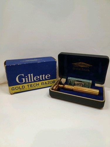 Vintage Gillette Gold Tech Razor in Box Never Used Rare Condition | eBay
