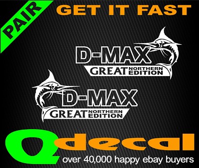 ISUZU D MAX D-MAX DECALS 4X4 4WD Great Northern Sticker 300mm PAIR | eBay