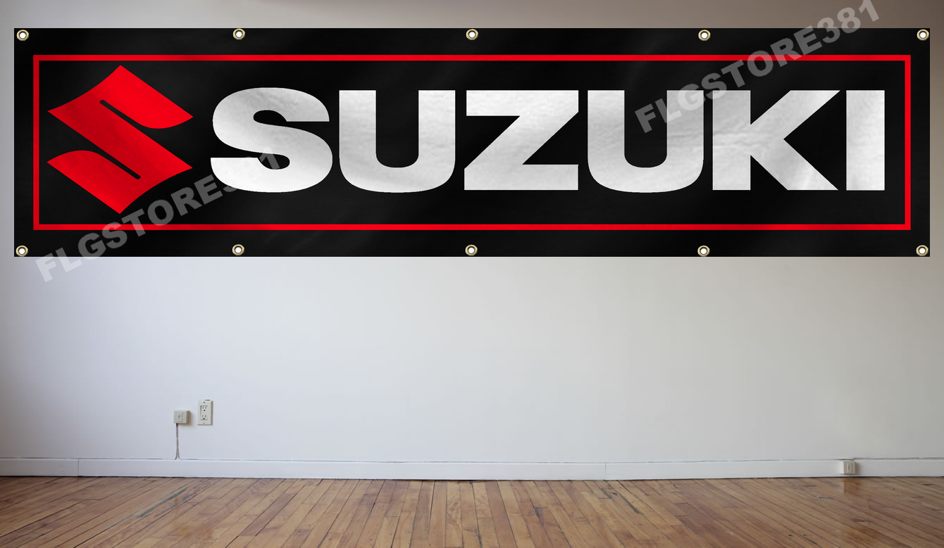 Suzuki Banner Flag 2x8Ft Car Racing Motorcycle Bike Biker Motocross New ...