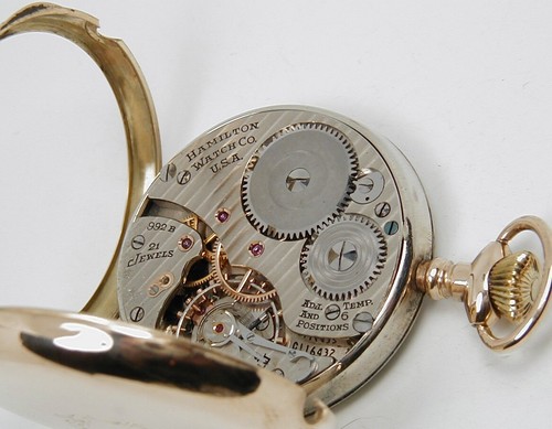 HAMILTON 992B SOLID 14 KARAT GOLD CASE 16 SIZE IMPECCABLY SERVCIED ...