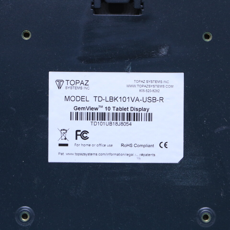 TOPAZ TD-LBK101VA-USB-R GEM VIEW 10 TABLET DISPLAY | eBay