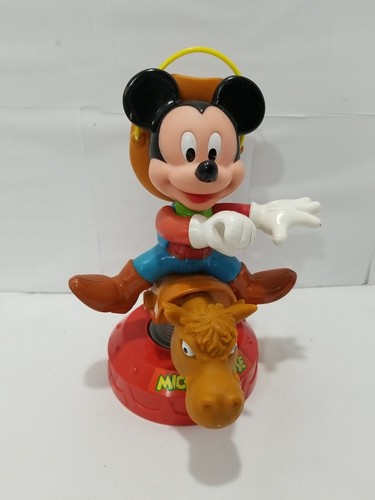 Vintage Disney Arco Toys Wind Up Rodeo Cowboy Mickey Mouse Riding a ...