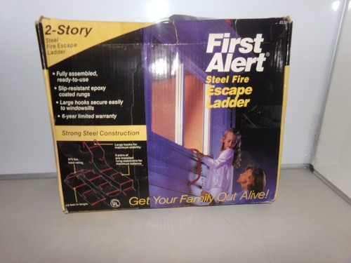 NEW First Alert Two-Story Fire Escape Ladder, Steel Anti-Slip EL50 15 ...