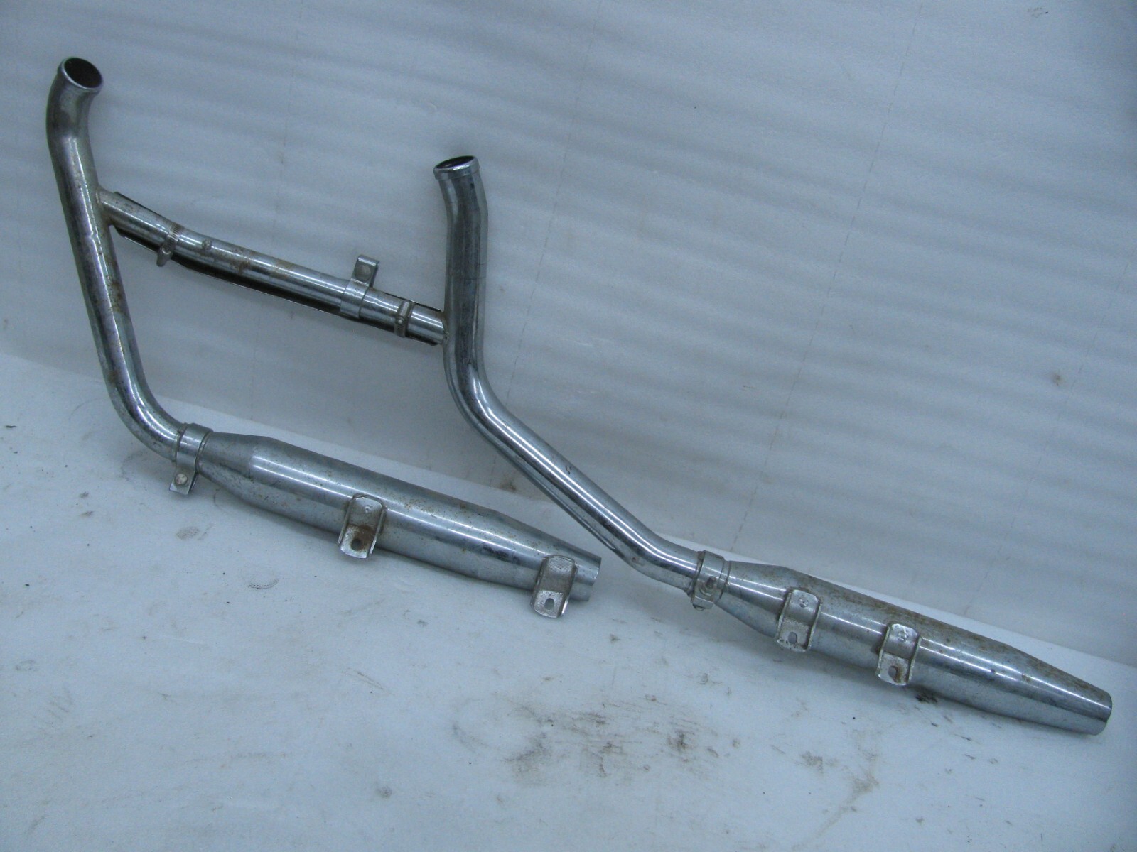 original Harley Davidson Evolution exhaust header pipes & mufflers FXR ...