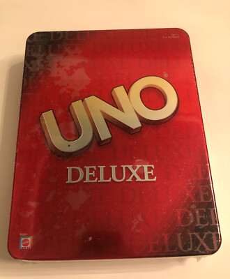 UNO Deluxe Edition vintage Card Game Metal Tin Factory Sealed New | eBay