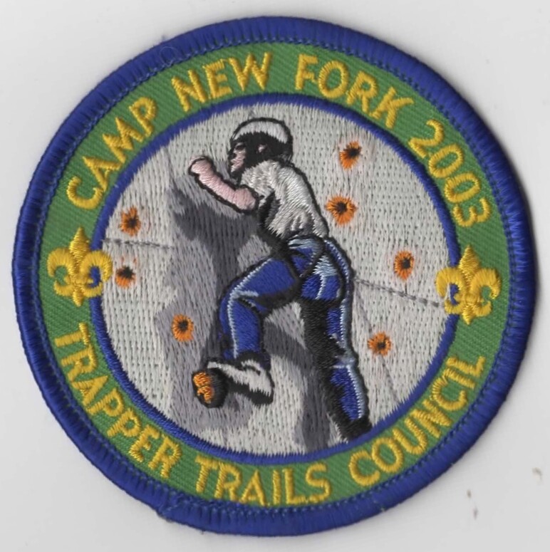 2003 Camp New Fork Trapper Trails Council BSA Patch BLUE Bdr. [CA4216 ...