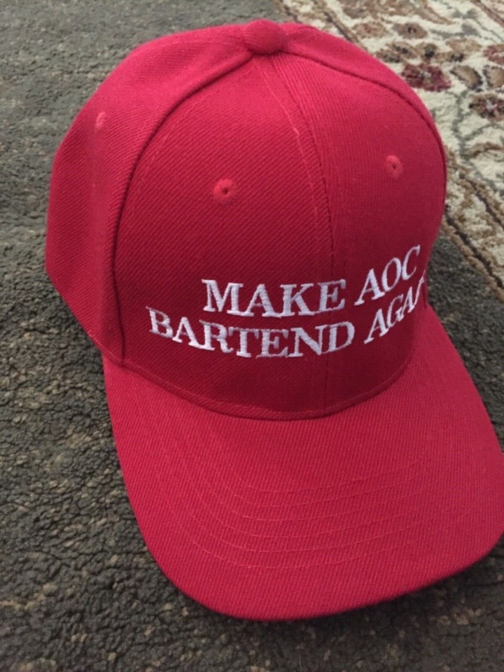 MAKE AOC BARTEND AGAIN Republican HAT Donald Trump MAKE AMERICA GREAT ...