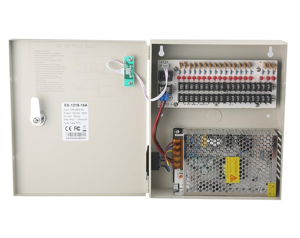 Security Camera Power Supply with Independent Fuses | eBay