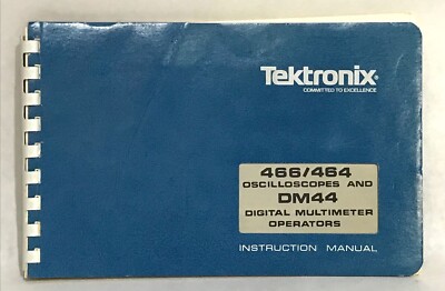 Tektronix 466 / 464 Oscilloscope DM44 Multimeter Module Instruction ...