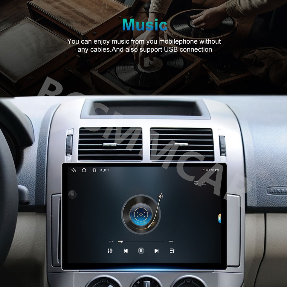 Android 13 Car Stereo Touch Screen Radio GPS Navigation Bluetooth Wifi ...