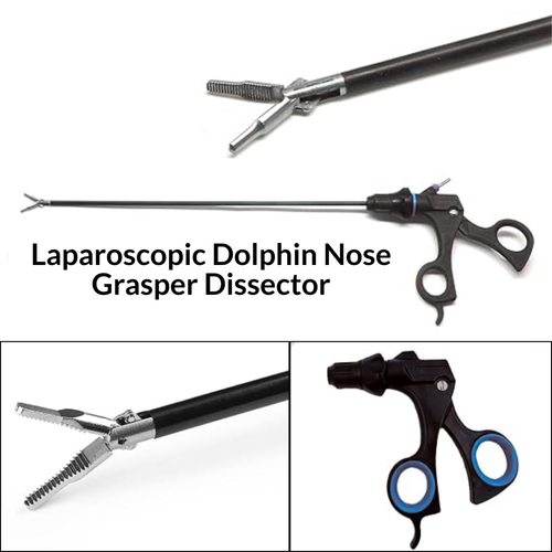 SS Laparoscopic Dolphin Nose Grasper Dissector 5mmx330mm Surgical ...