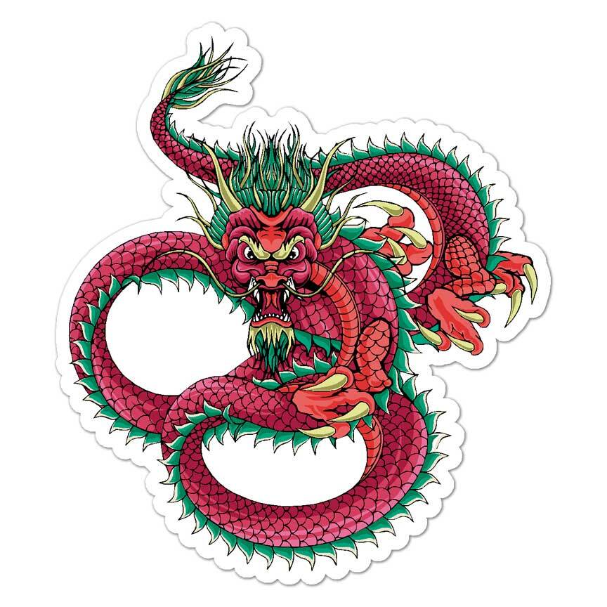 Chinese Dragon, Vinyl Decal Sticker, Indoor Outdoor, 3 Sizes, #8218 | eBay