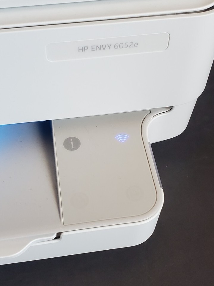 HP ENVY 6052e - All-In-One Color WiFi Inkjet Printer w/ Power cord ...