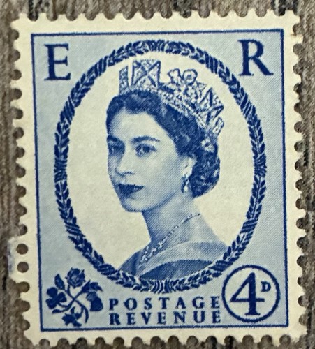 RARE /1959 QUEEN ELIZABETH II/4D STAMP/DEEP LIGHT BLUE COLOUR/ NEVER ...