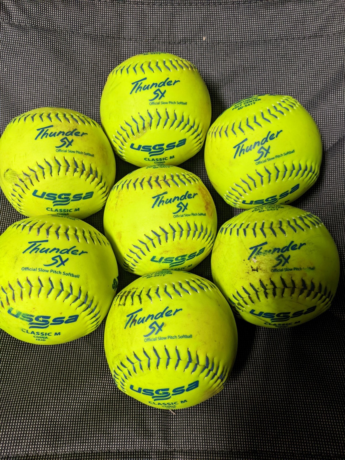 Dudley Thunder SY Classic M 12" USSSA Softballs - Lot Of 7 Balls | eBay