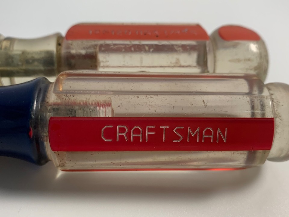Lot of 2 Vintage Craftsman 41578 T PR Flat Head Screwdriver & Unbranded ...