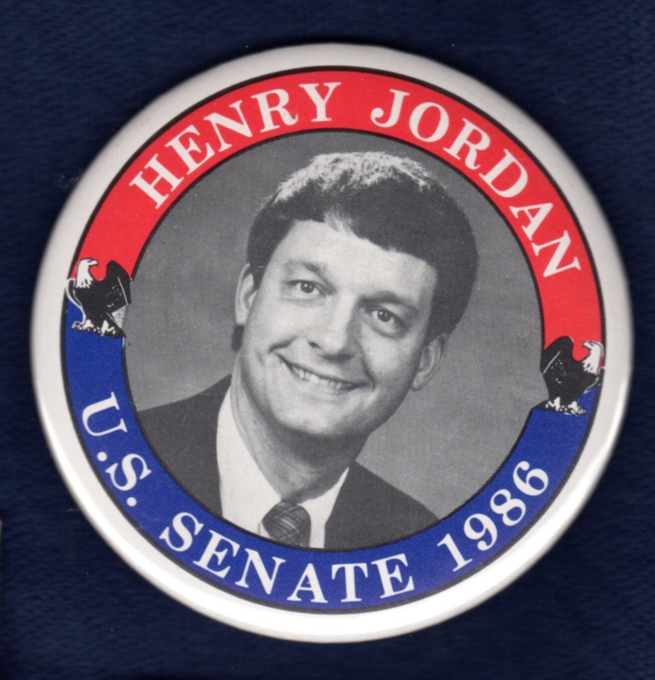 HENRY JORDAN SOUTH CAROLINA US SENATE HOPEFUL 1986 POLITICAL PINBACK ...